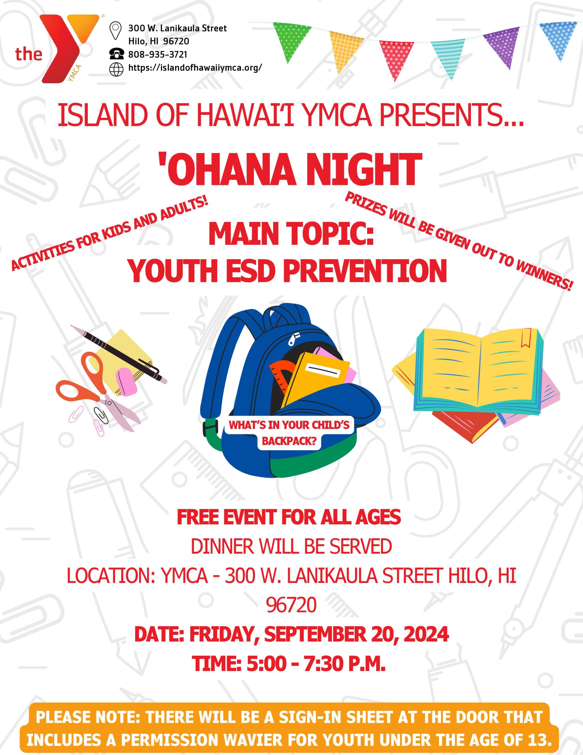‘Ohana Night – Island of Hawaii YMCA